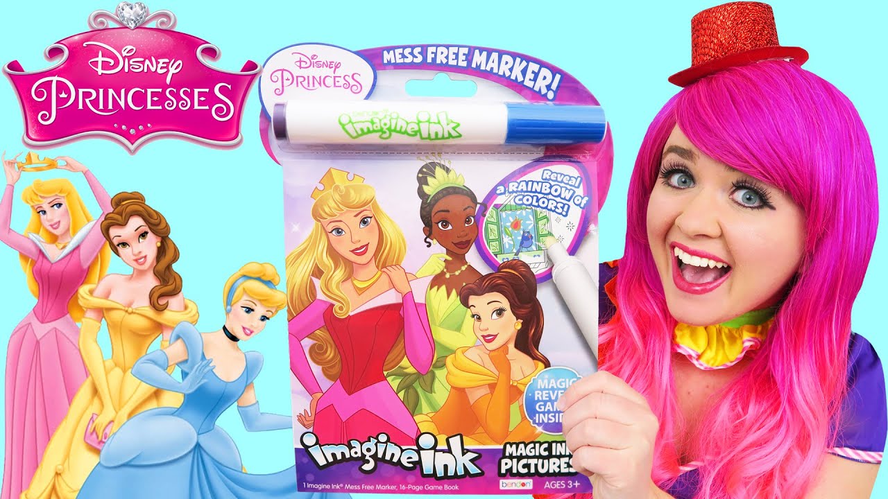 Coloring Disney Princess Magic Reveal Ink Coloring Book | Imagine Ink ...