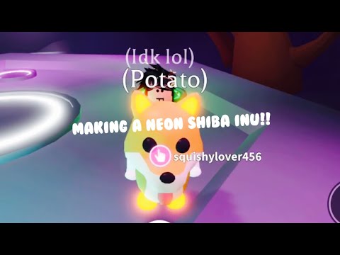 Making a Neon Shiba Inu! ~ Adopt Me - YouTube
