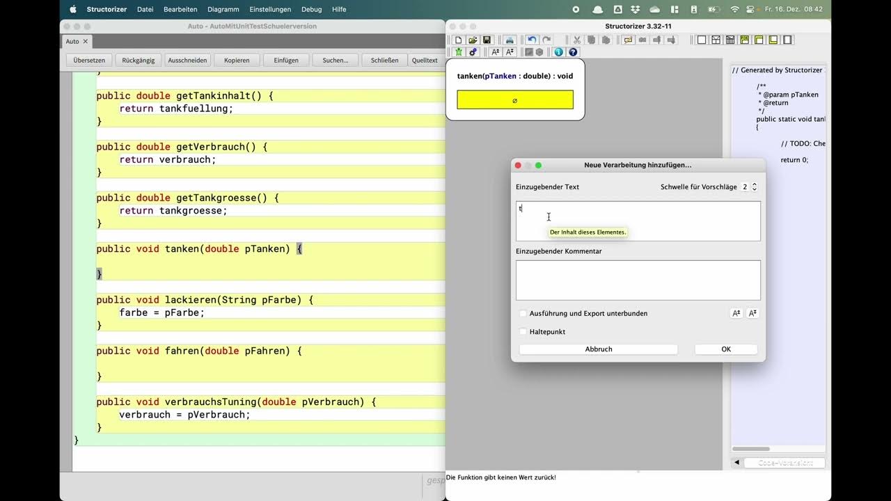 Aus Klassendiagrammen und Struktogrammen Java-Code erstellen - YouTube