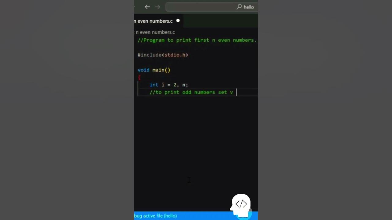 Program To Print First N Even Numbers Viral Coder Code Codeing Codingtime Computerscience Youtube