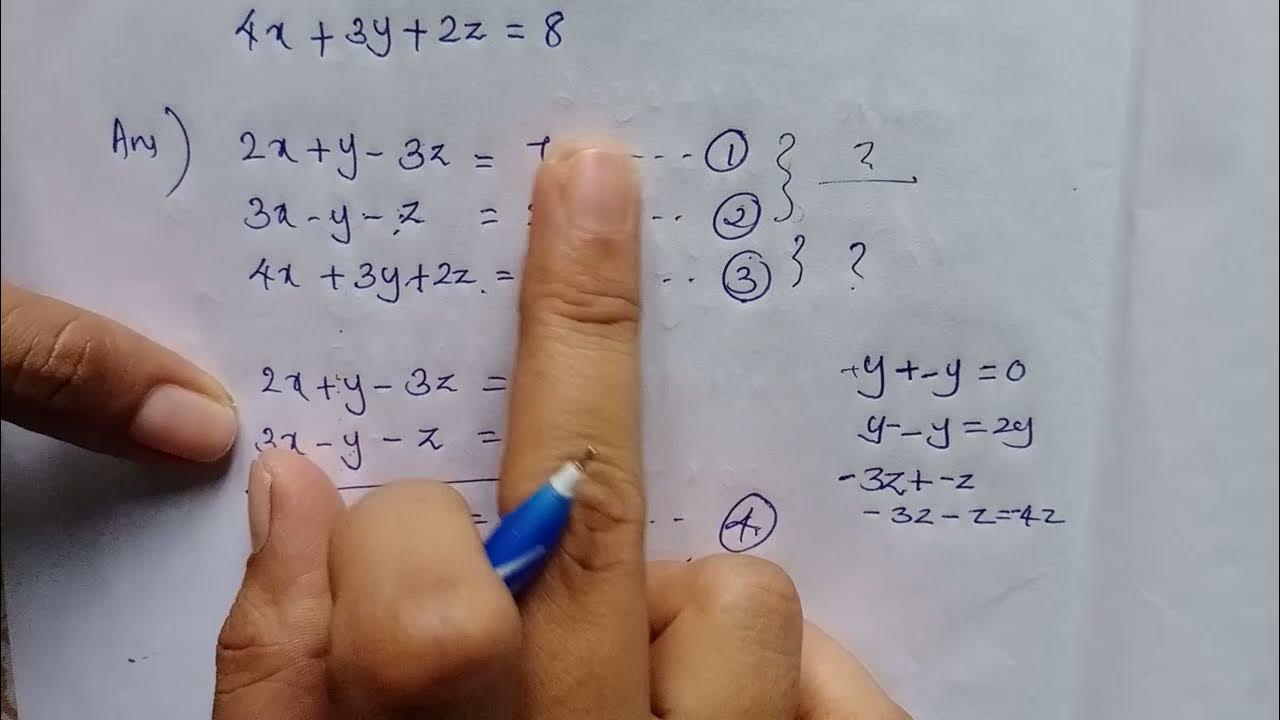 simultaneous equations with three variables|problems & solutions ...