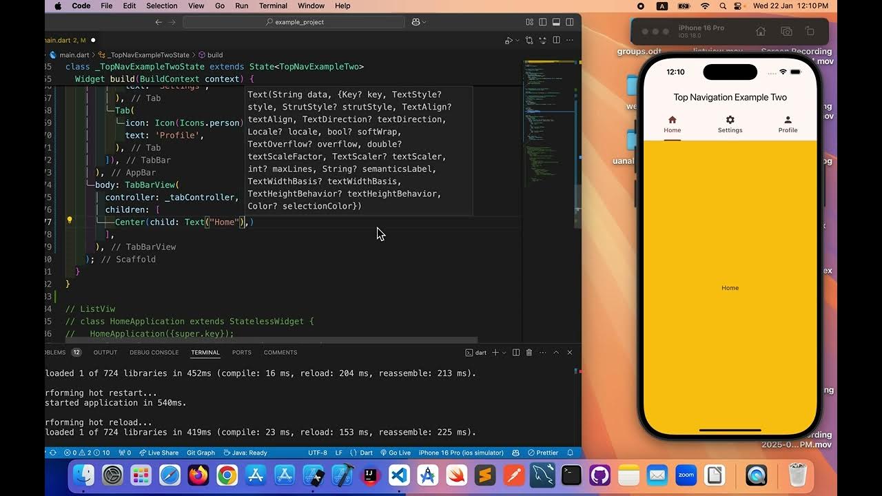 Flutter Tutorial: Building a TabBar (Top Navigation Bar) - YouTube