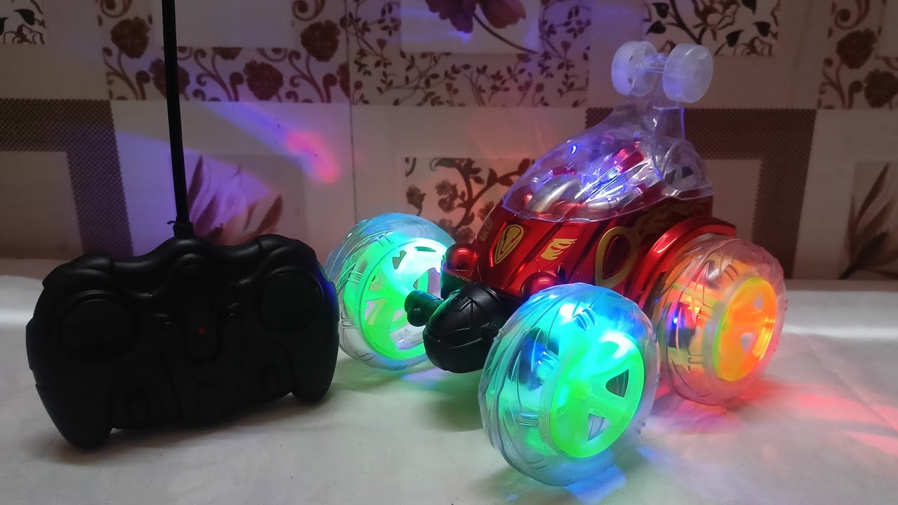 Rc stunt car toy 360° rotate jump car toy unboxing and testing|new ...