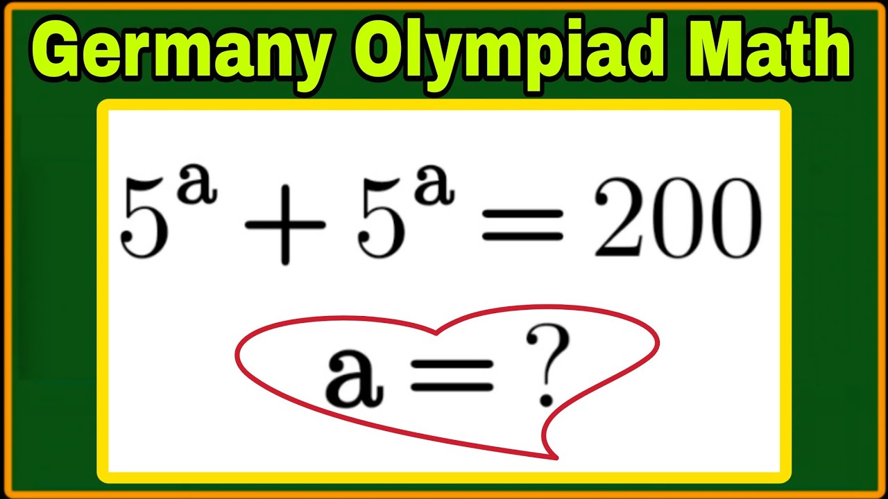 Germany| A Very Nice Brain Buster Olympiad Math Problem| Can you solve ...