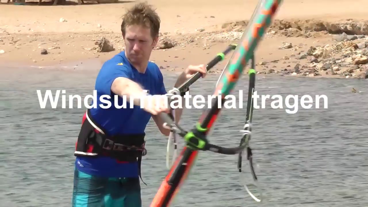 Windsurf-Tutorial: Material tragen - YouTube