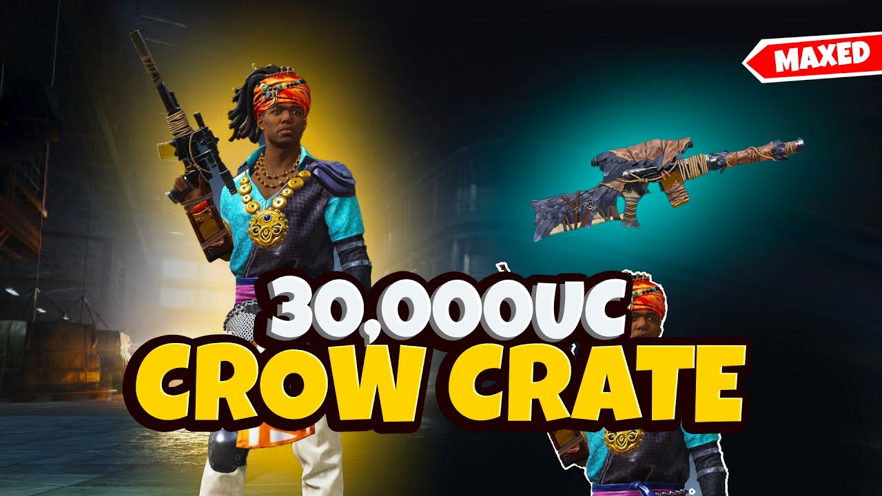 CROW CRATE OPENING | CROW VSS SKIN UPGRADED TO MAX LEVEL | $30000 UC ...