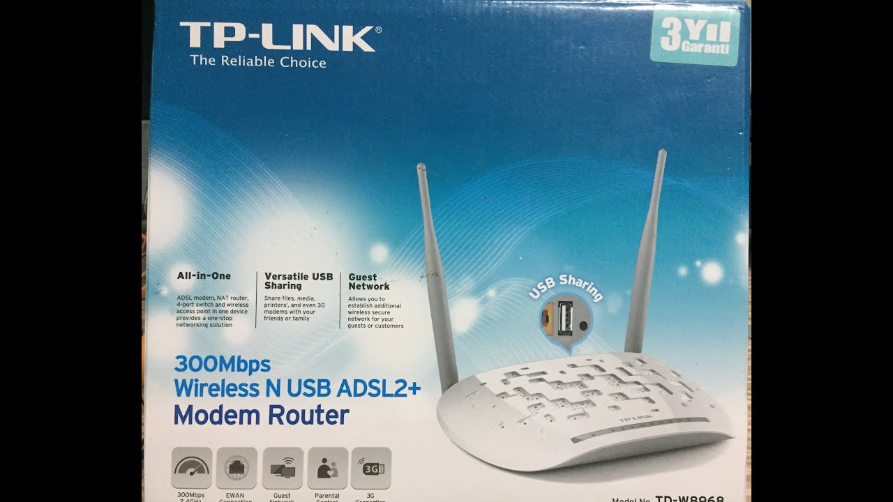 TPLİNK TD-W8968 MODEM ROUTER KURULUMU NASIL YAPILIR - YouTube