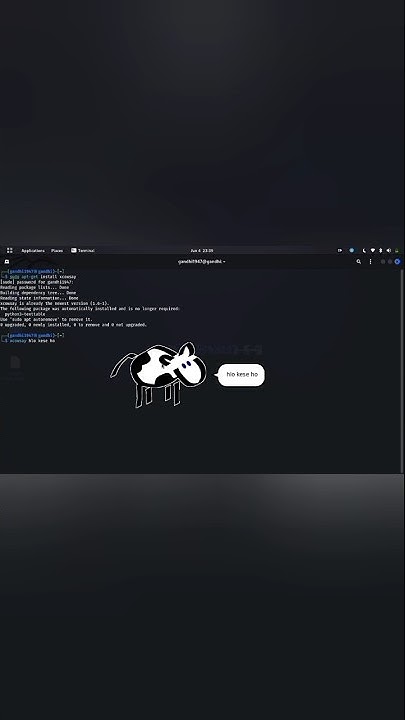 Fun In Kali Linux Terminal Kalilinuxtips Youtube