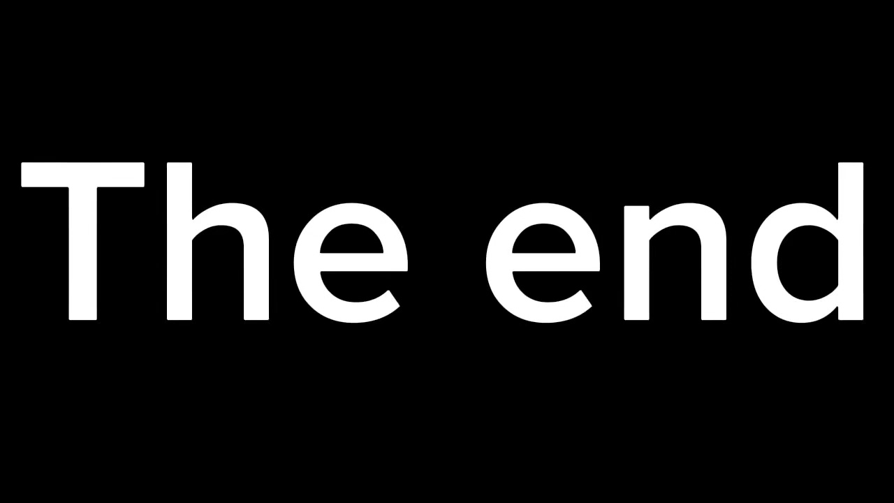 The end outro - YouTube