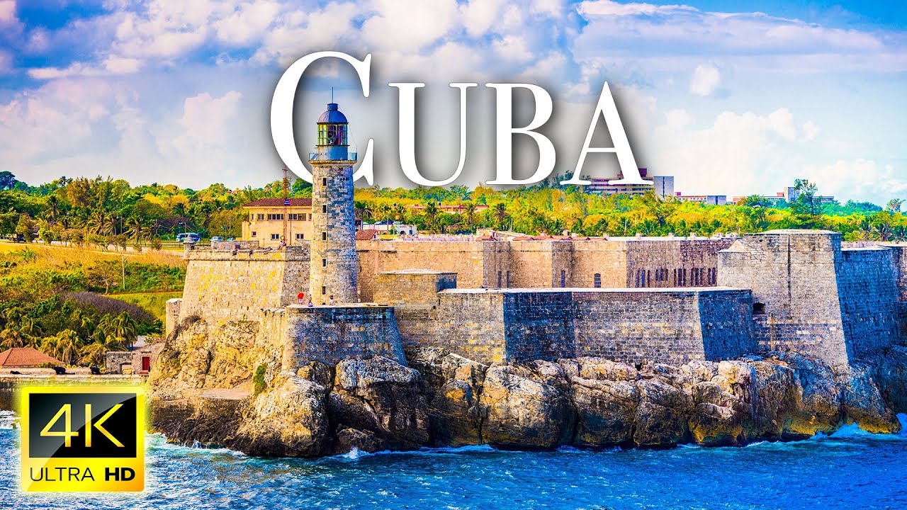 FLYING OVER CUBA (4K Video UHD) - Soothing Music With Stunning ...