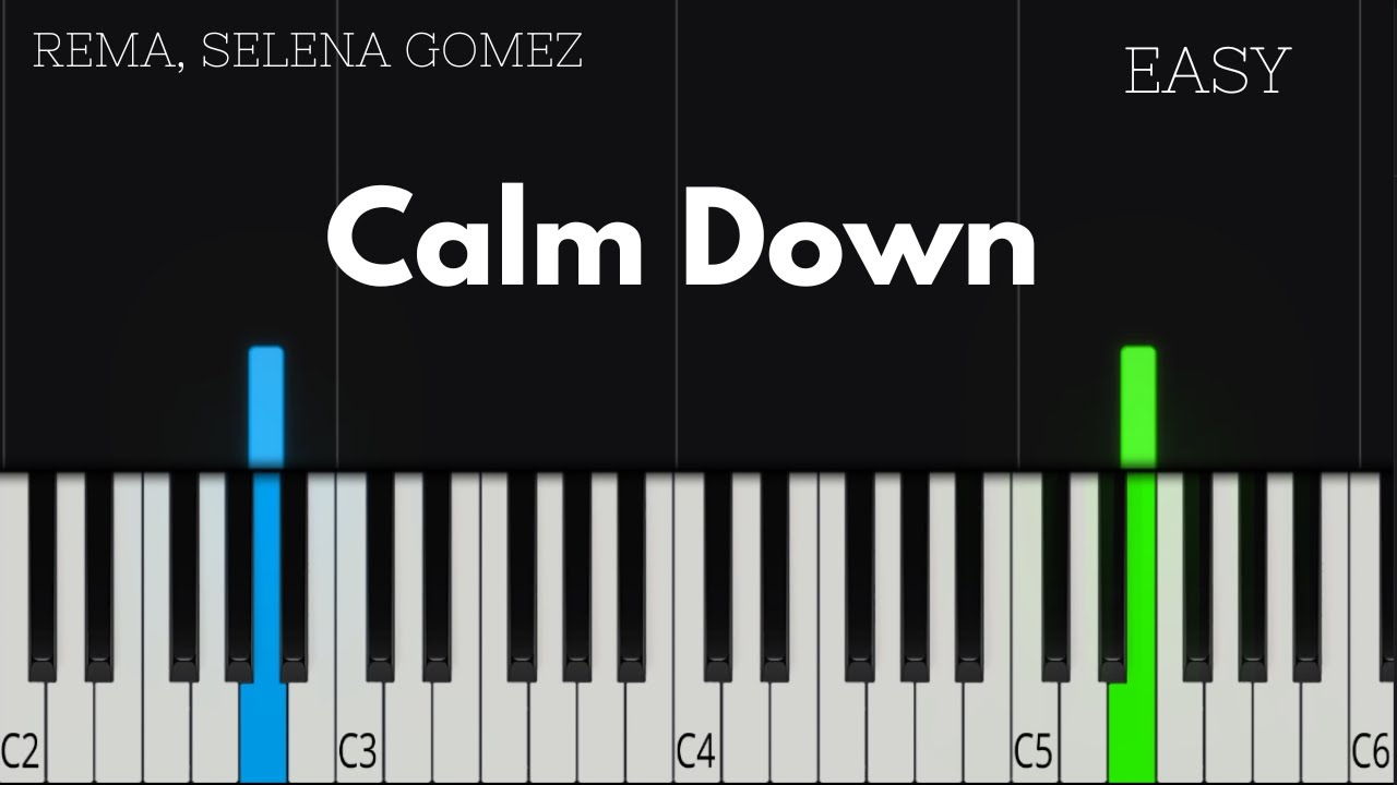 Rema, Selena Gomez - Calm Down | EASY Piano Tutorial - YouTube