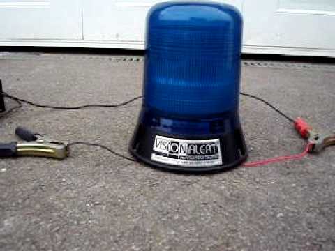 vision alert Blue strobe beacon FOR SALE 15.04.10 - YouTube