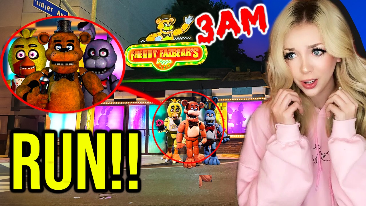 DRONE CATCHES FNAF ANIMATRONICS AT FREDDY FAZBEARS PIZZA PLACE!! (*FNAF ...