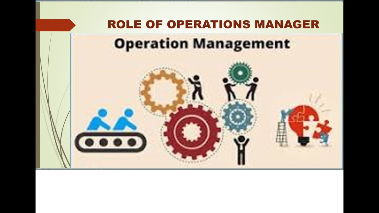 Role and Decision areas of Operations Manager | Operations Management ...