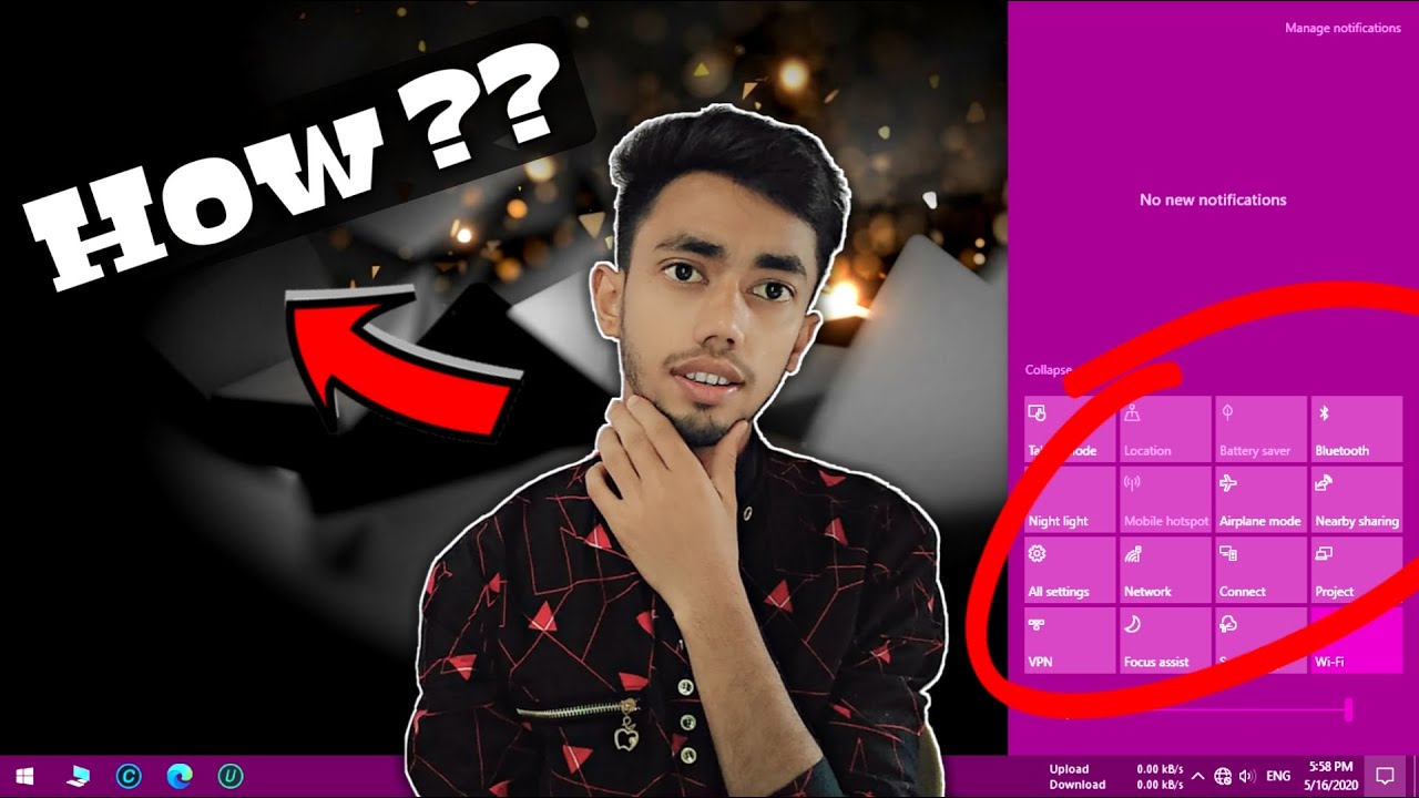 How to Change Notification Panel Background Color in Windows | All ...