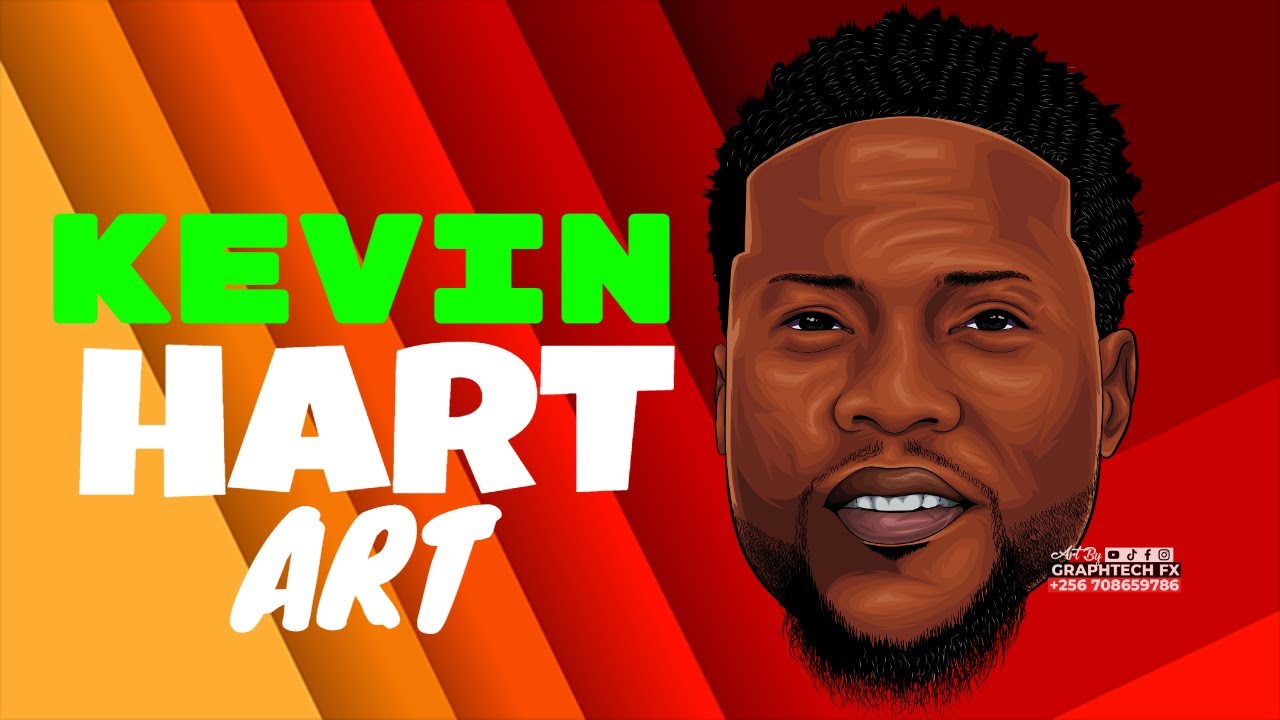 2023 kevin hart - speed art you must watch (Vector art videos) - YouTube