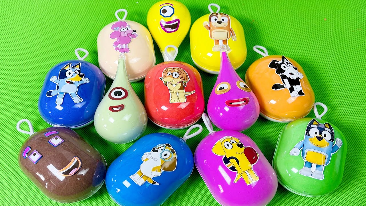 Looking for Bluey,Numberblocks All CLAY with plastic box,hat box,heart ...