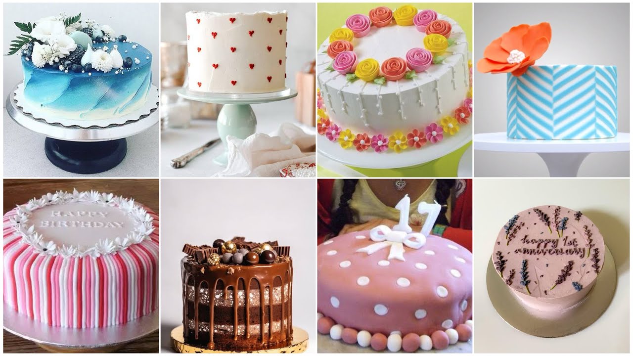 💓Round Shape Cake Designs 2024/Birthday Cake Design/Round Cake/Cake ...