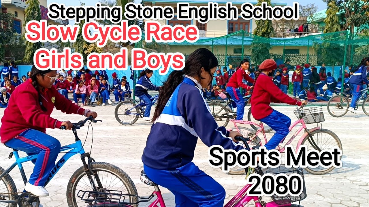Slow Cycle Race| Sports Meet 2080 | Stepping Stone English School ...
