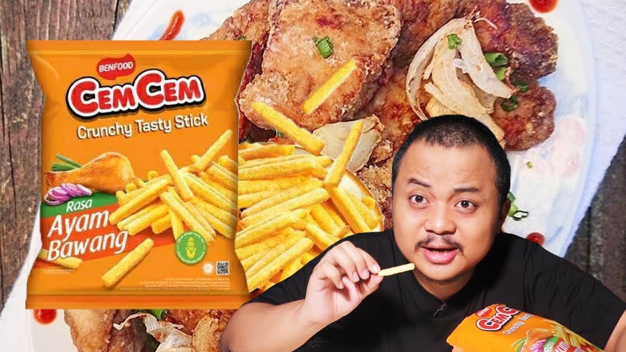 CEMCEM SNACK STICK RASA AYAM BAWANG - YouTube