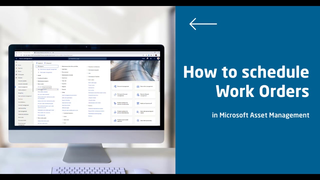 How to schedule Work Orders in Microsoft Asset Management - YouTube