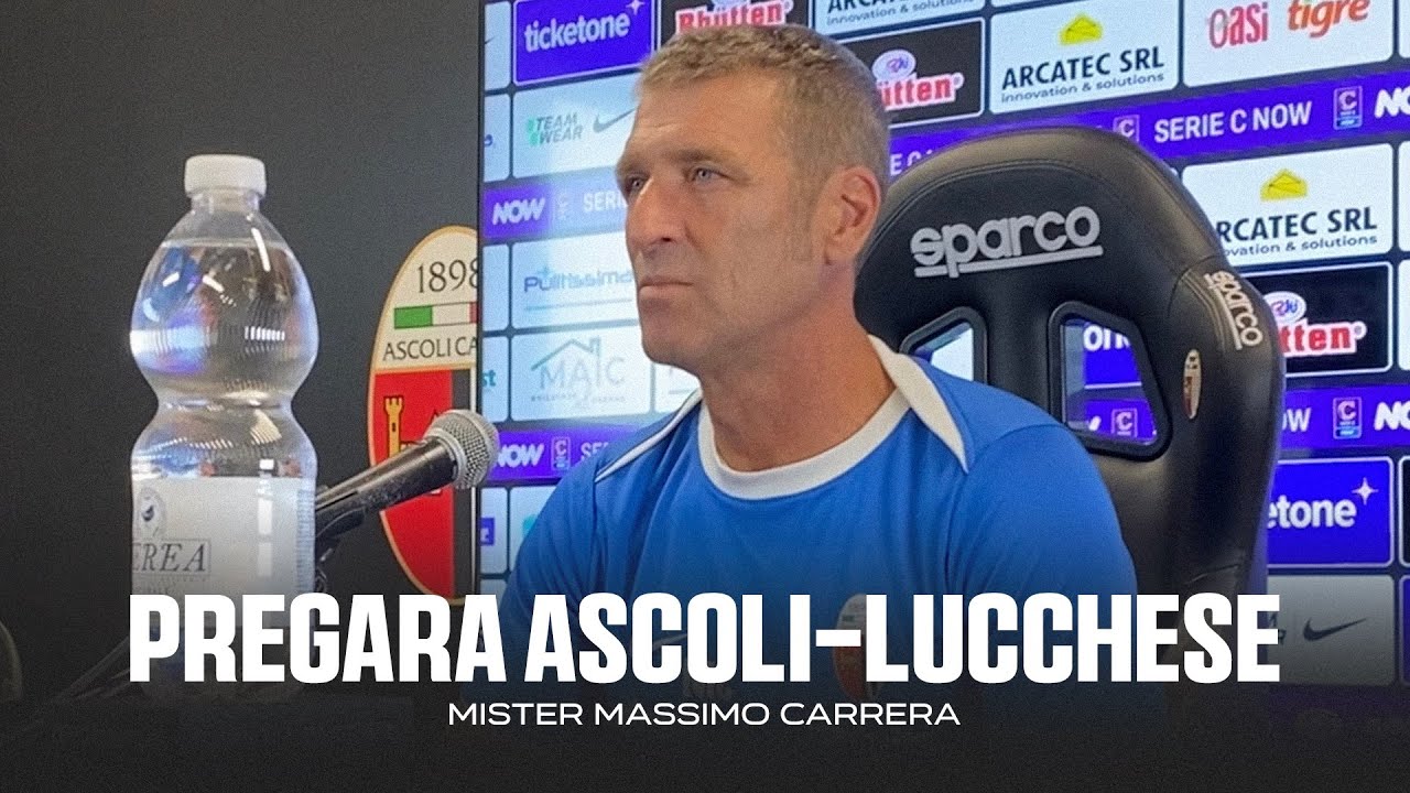 Mister Massimo Carrera | Pregara Ascoli-Lucchese | Ascoli Calcio - YouTube