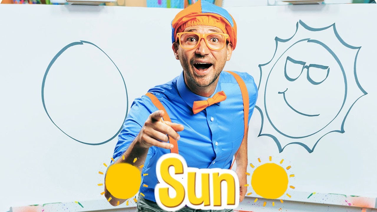 Blippi Learns to Draw the Sun - EASY ART FOR KIDS! | Blippi's Drawing ...