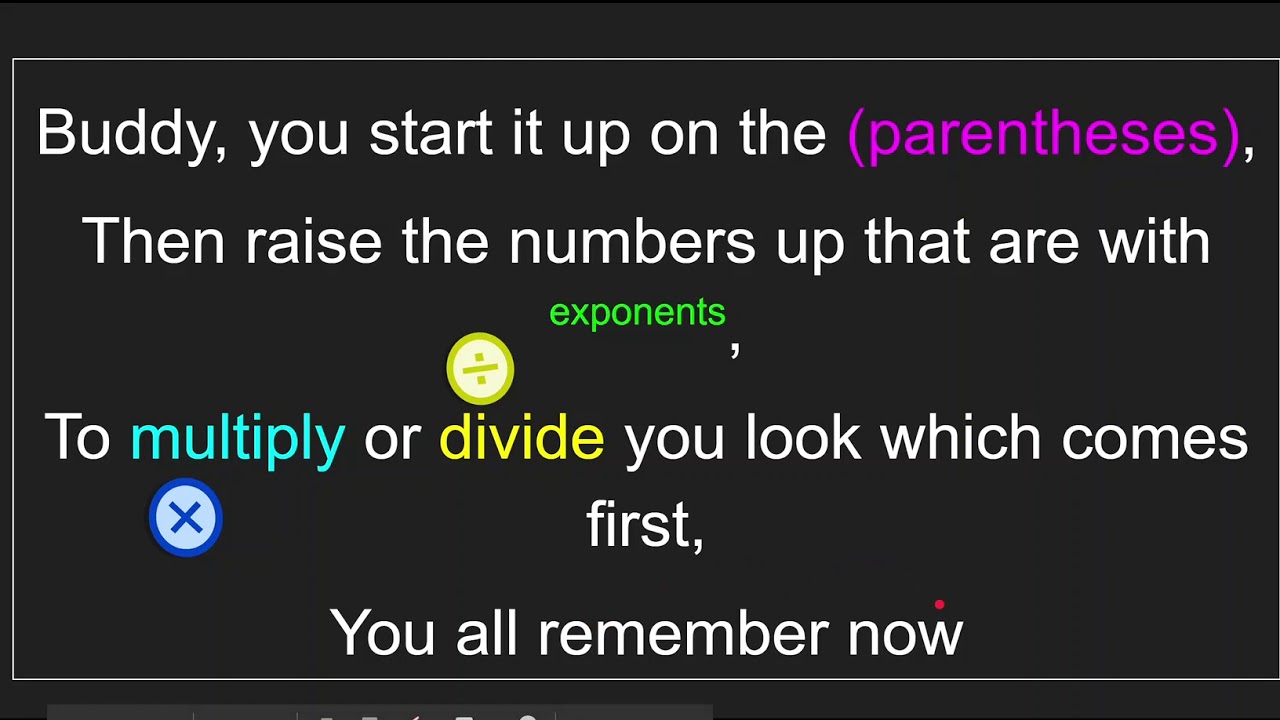 Order of operations song - YouTube