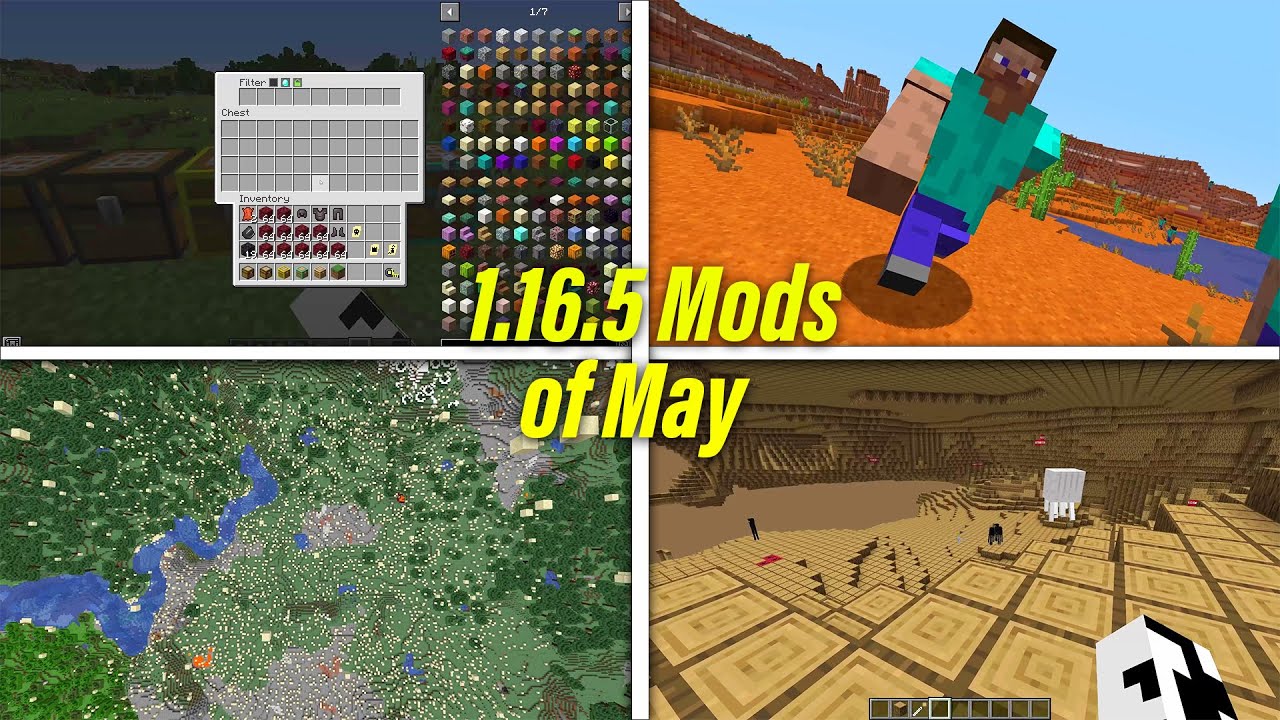 Top 10 Mods of May (Best 1.16.5 Mods) - YouTube
