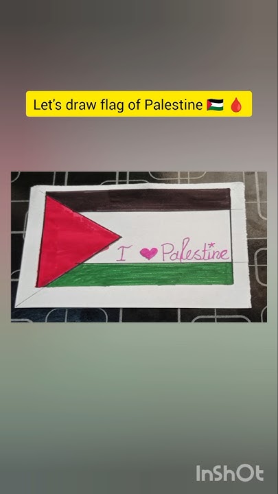 let's draw flag of Palestine 🇵🇸🩸#flag #howto #drawing #ytshorts #yt # ...