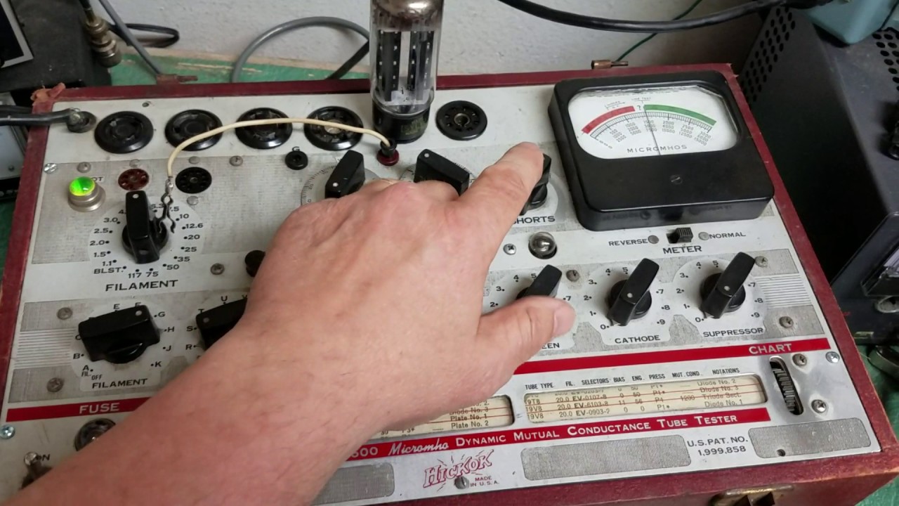 Hickok model 600 tube tester - YouTube
