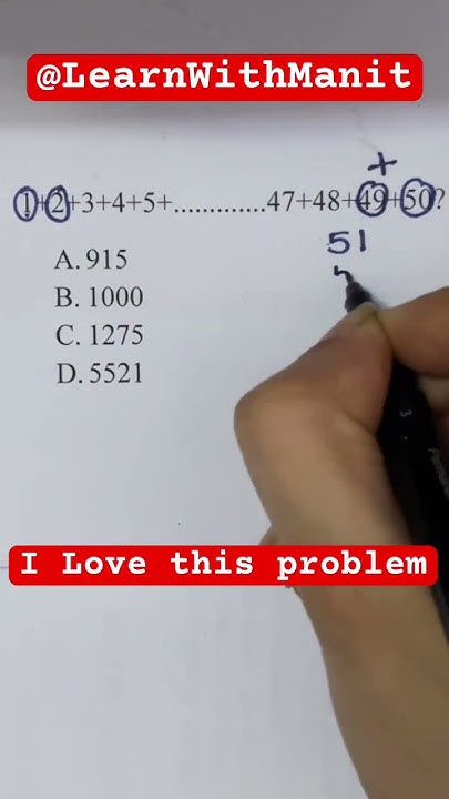 Adding Consecutive Numbers Math Trick |Algebra #learnwithmanit #mathshack #maths #math #shorts # ...