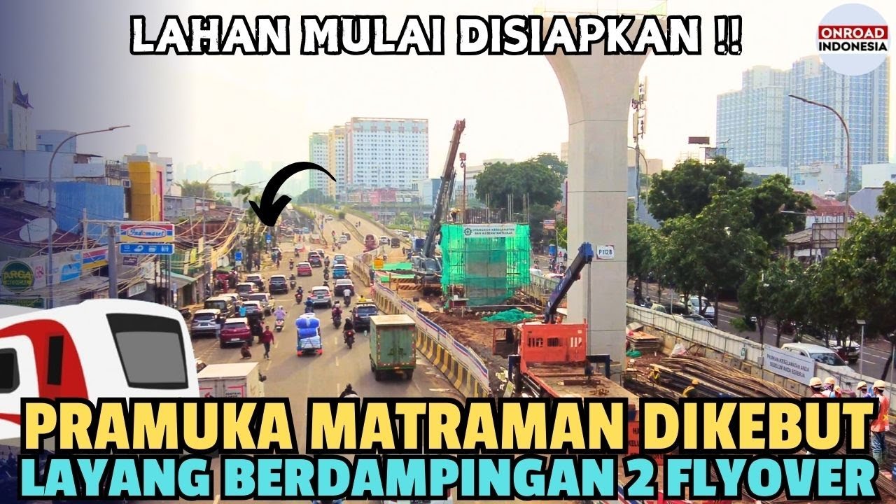 DIKEBUT Jalur LRT 1B PRAMUKA MATRAMAN via Samping FLYOVER PRAMUKA Arah ...