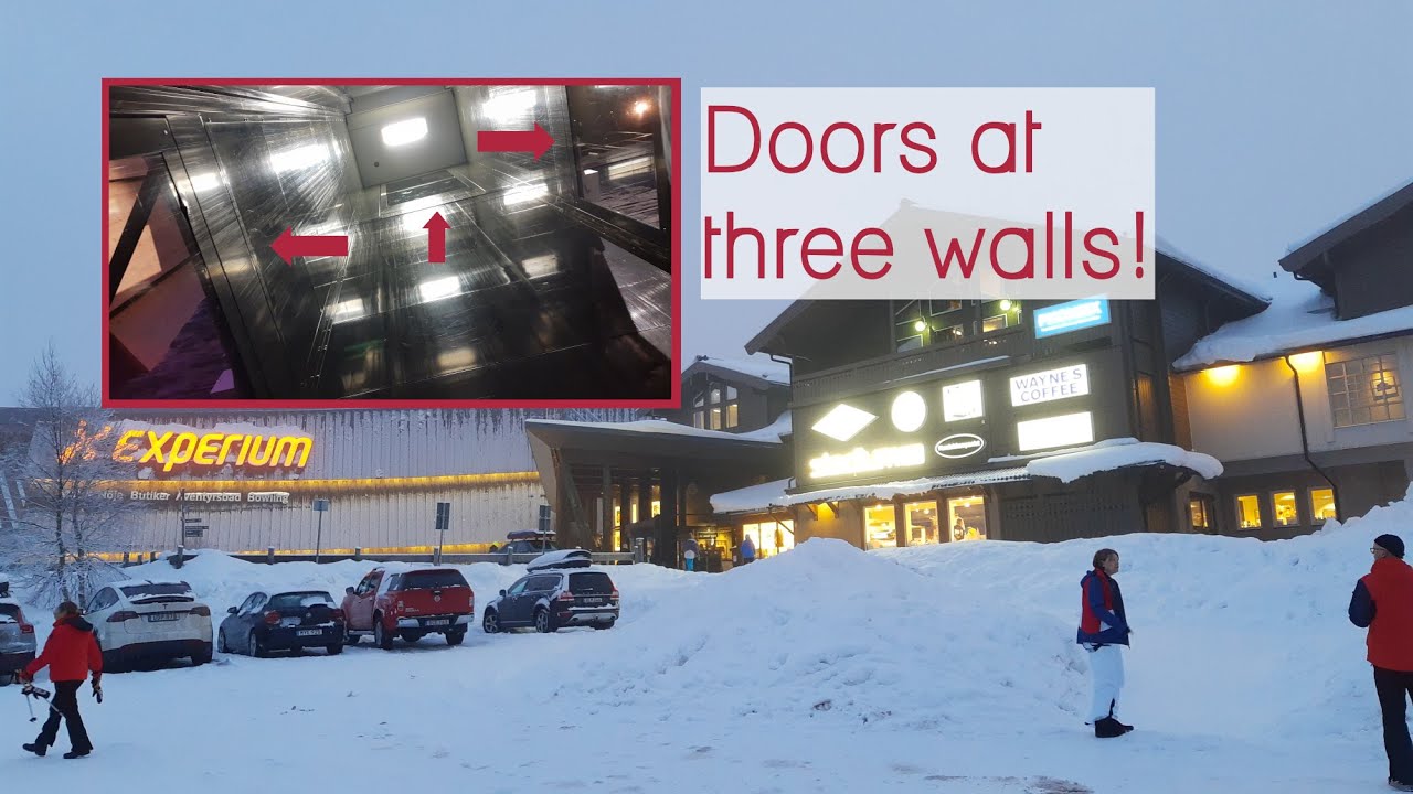 Motala platform elevator with three doors at Skistar Experium ...