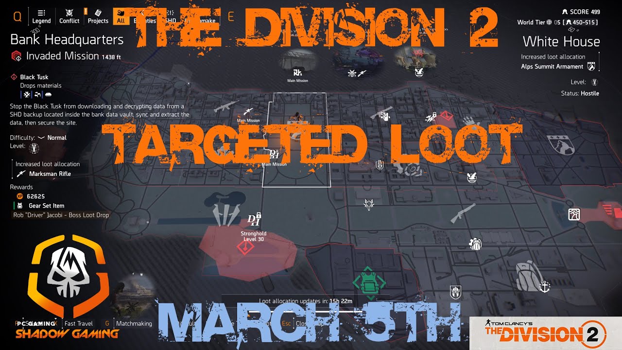 Division 2 | Targeted Loot | March 5th - YouTube