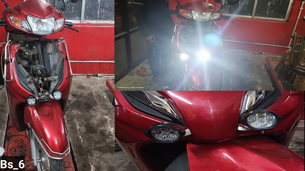 How to install LED fog lights Activa bs6 full settings video #led #fog ...