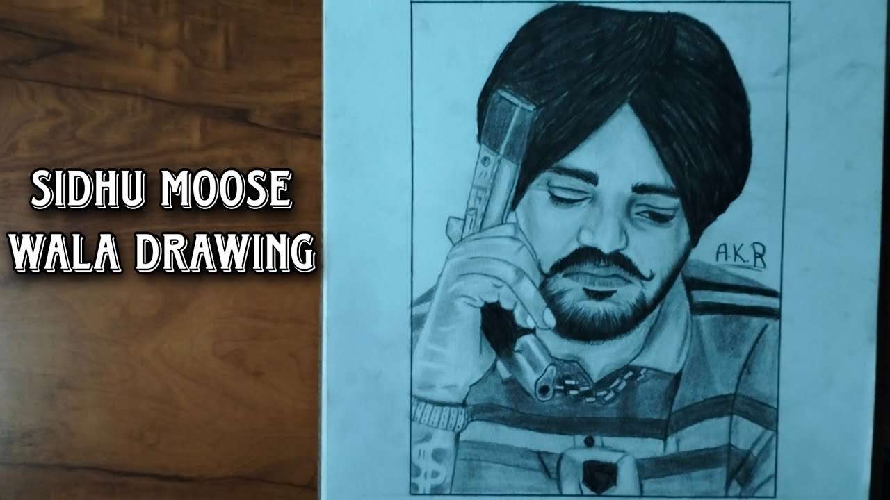 Sidhu moose wala drawing || how to draw sidhu moose wala || Drawing ...