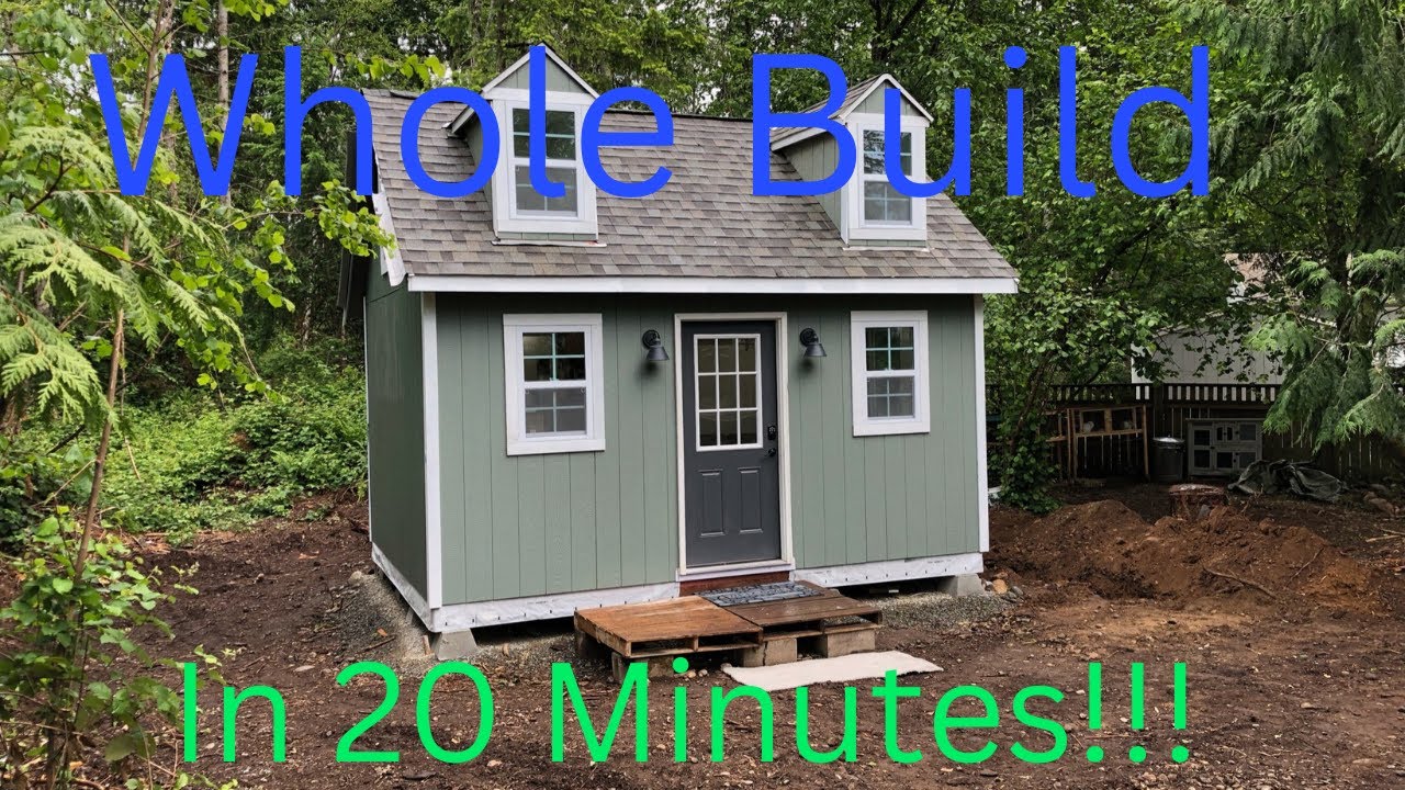 20 Minute Dream House! - DIY Timelapse Tiny House Build - YouTube