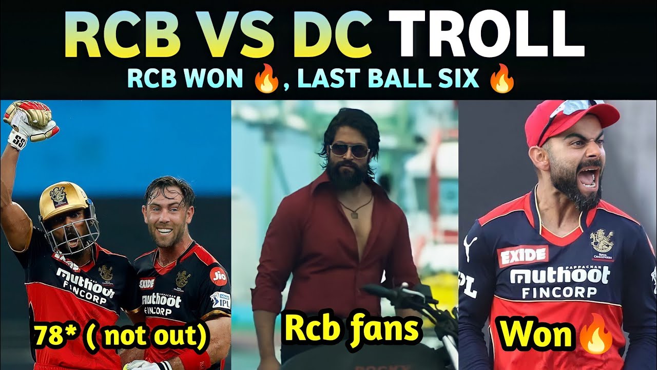 IPL TROLLS : RCB VS DC TROLL | Rcb Won 🔥| KS Bharat 🔥| Maxiwell 🔥 | # ...