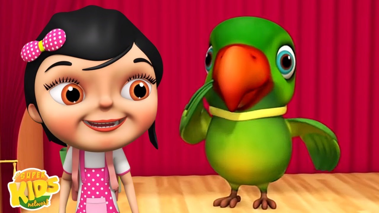 Main Tota, मैं तोता, + Best Hindi Kids Rhymes by Super Kids Network ...