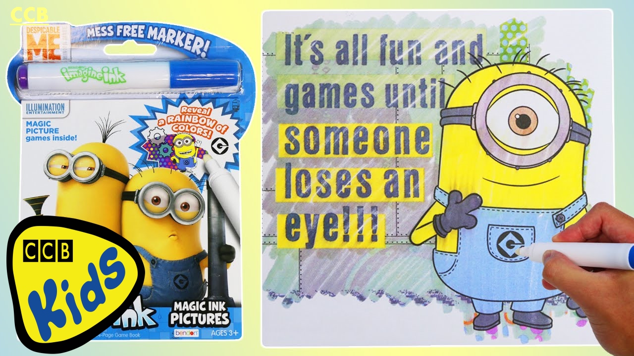 Minions Imagine Ink Magia marcador atividade Book Parte 2 Despicable Me ...