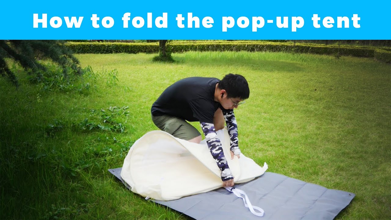 How to fold the pop up tent? - YouTube
