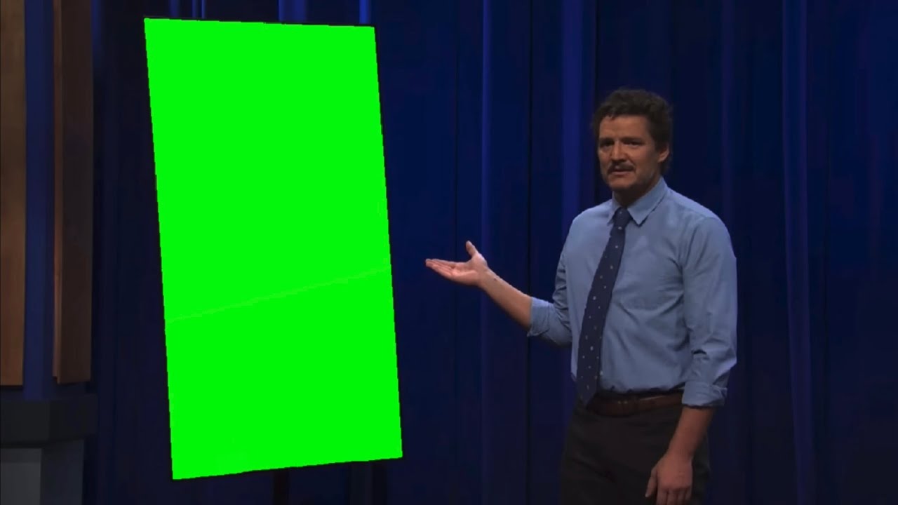 Pedro Pascal green screen meme template - YouTube