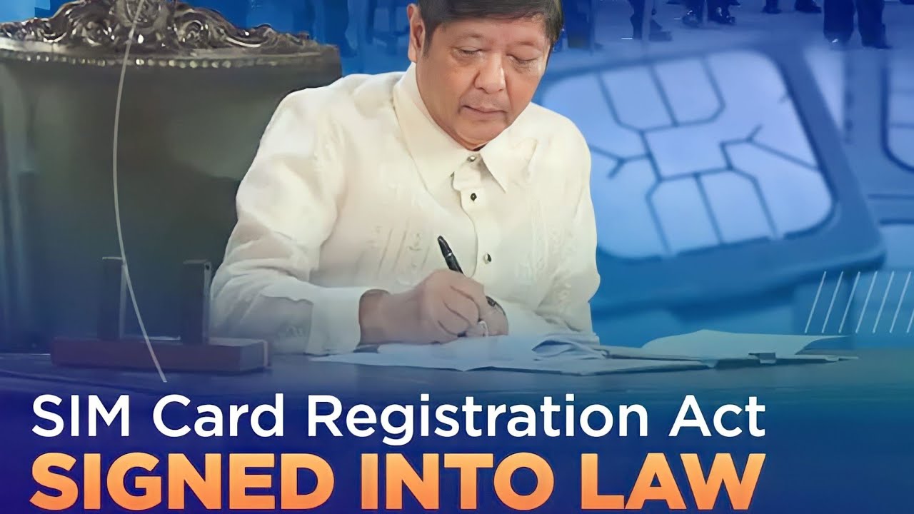signing of the sim card registration act - YouTube