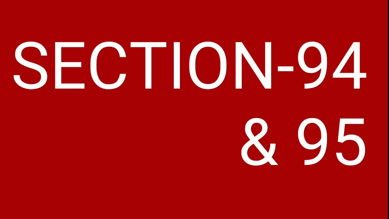Section -94 & 95 - YouTube