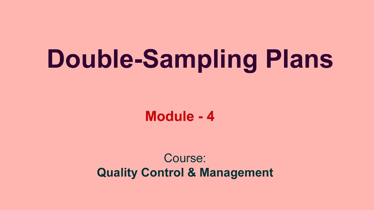 Double-Sampling Plans - YouTube