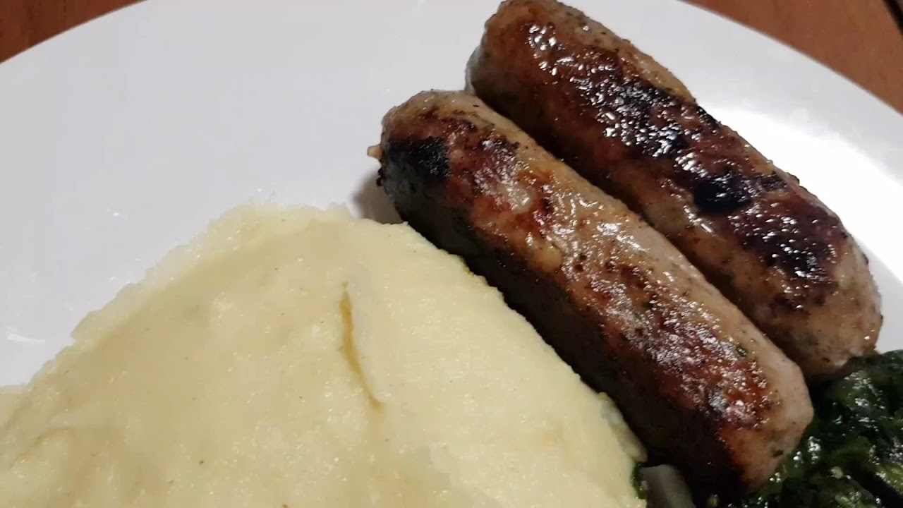 PAP, SPINACH AND PORK SAUSAGE - YouTube