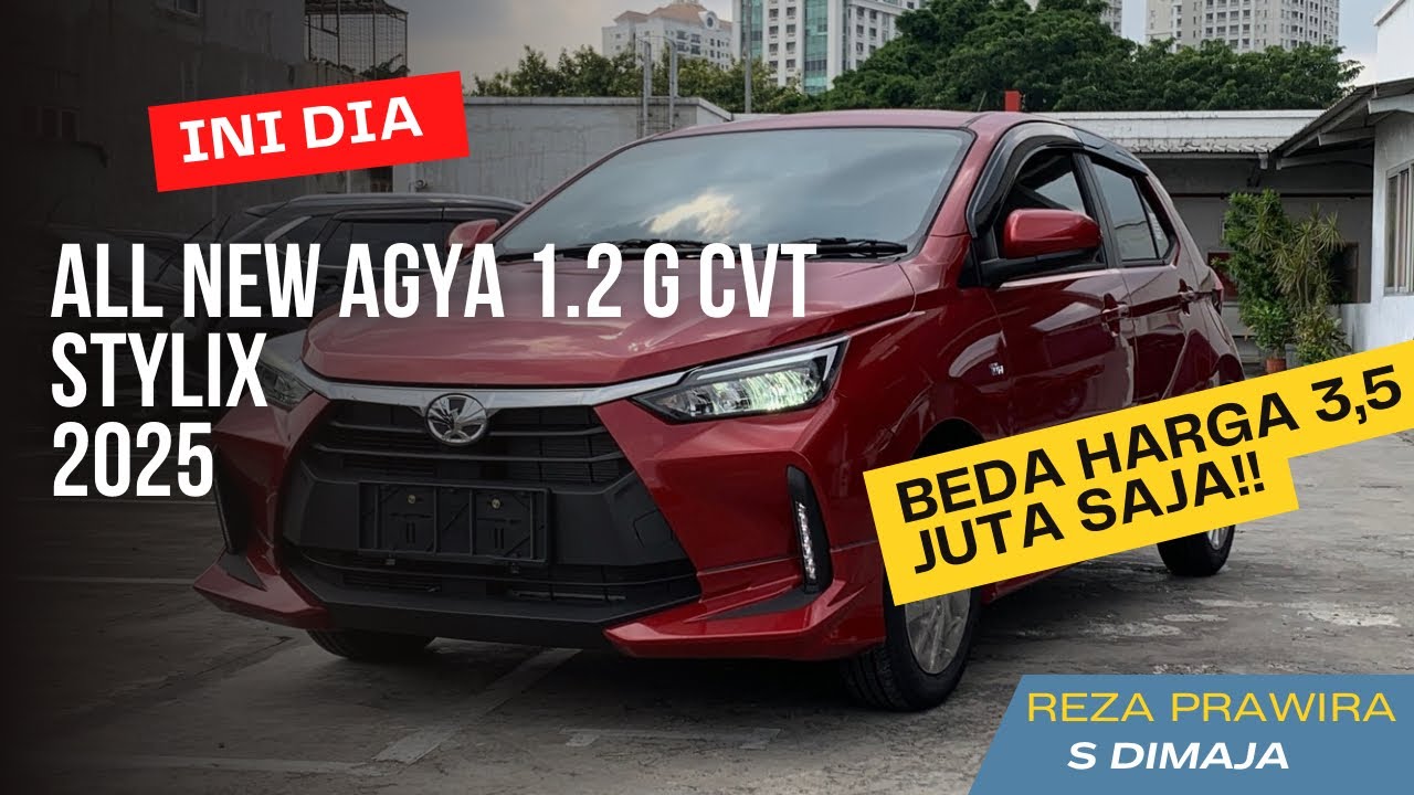 REVIEW | TOYOTA ALL NEW AGYA 1.2 G CVT STYLIX 2025 RED | INDONESIA ...