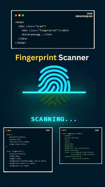 Create A Stunning Fingerprint Sensor Ui With Just Html And Css 🎨 Htmlcss Htmldesign Frontend 1728