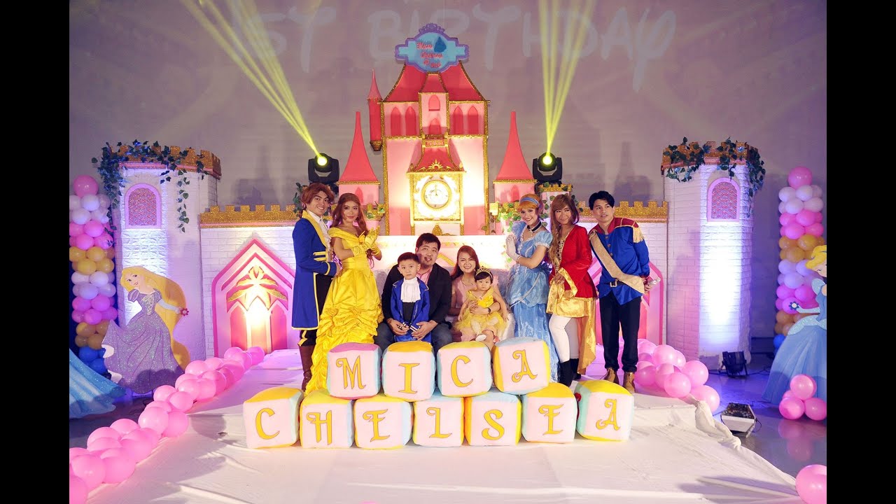 MICA CHELSEA 1ST DISNEY PRINCESS BDAY PARTY SDE - YouTube